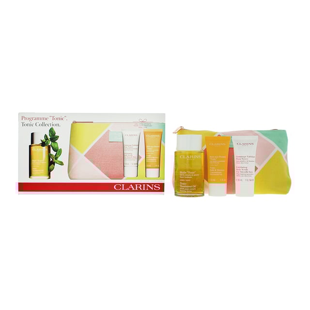 Clarins Tonic Collection Gift Set - Body Treatment Tonic Oil 100ml ...