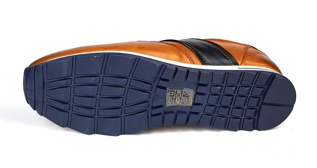 Catesby Leather Tan Lace Up Mens Fashion Trainers Sneakers