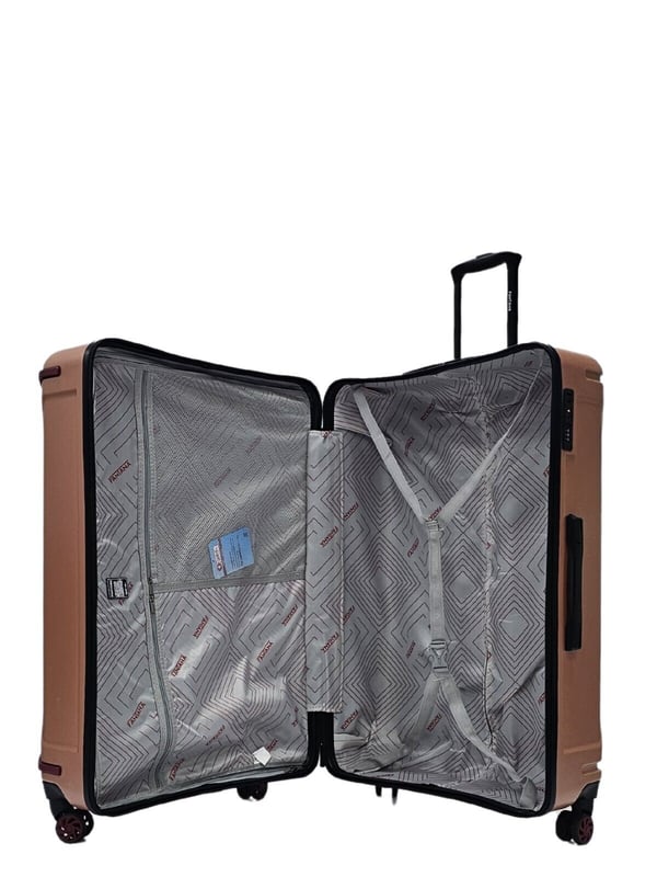 Hard Shell Rose Gold Cabin Suitcase 4 Wheel Luggage Travel Bag