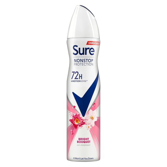 Sure Women Antiperspirant 72H Nonstop Protection Bright Bouquet ...