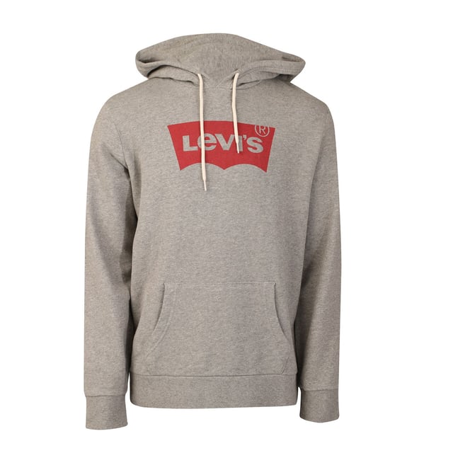Men's Levis Standard Graphic Hoody in Grey Heather