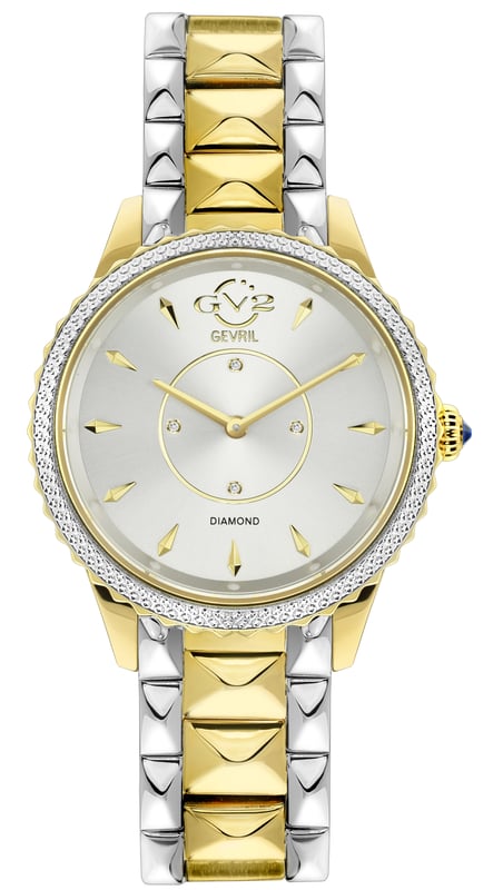 GV2 Siena Women's Swiss Quartz Diamond Silver Dial Stainless Steel Watch