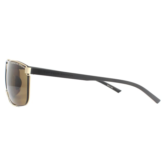 Porsche Design Rimless Mens Gold Brown Sunglasses