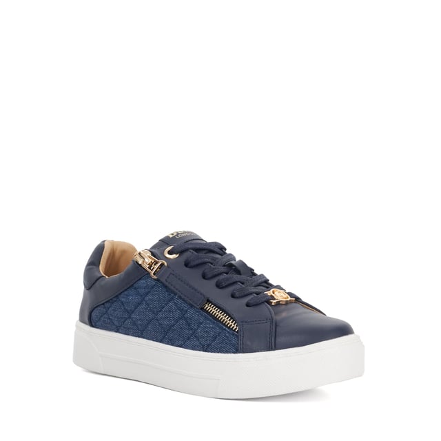 Dune Ladies Eisel - Quilted Flatform Lace Up Trainers