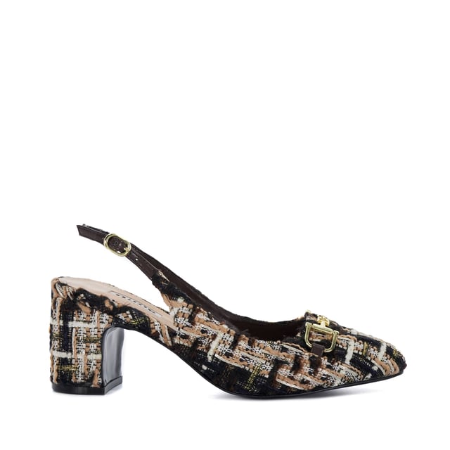 Dune Ladies Choices - Brand Snaffle Block-Heeled Slingback Courts