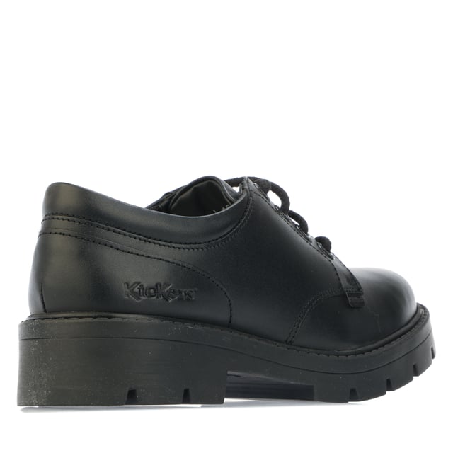 Women's Kickers Kori Derby Leather Shoes in Black