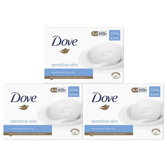 Dove Sensitive Hypoallergenic Moisturising Beauty Bar for Sensitive ...