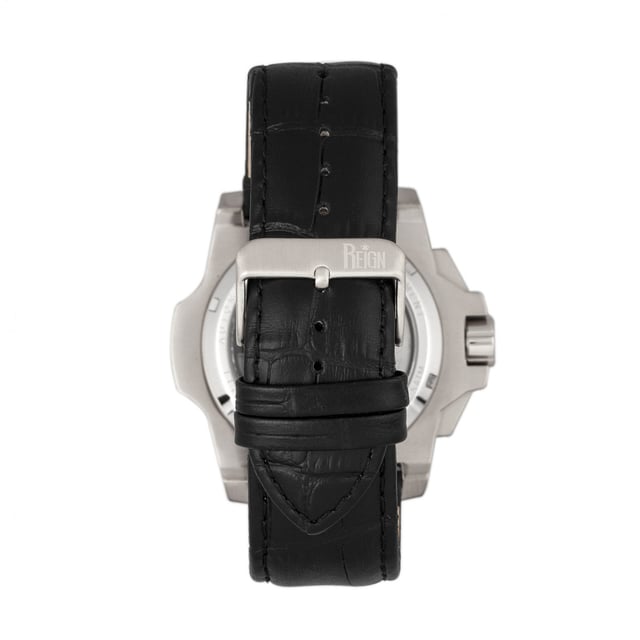 Reign Commodus Automatic Skeleton Leather-Band Watch