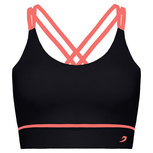 BoxRaw Valerie Damen-Sport-BH, Schwarz