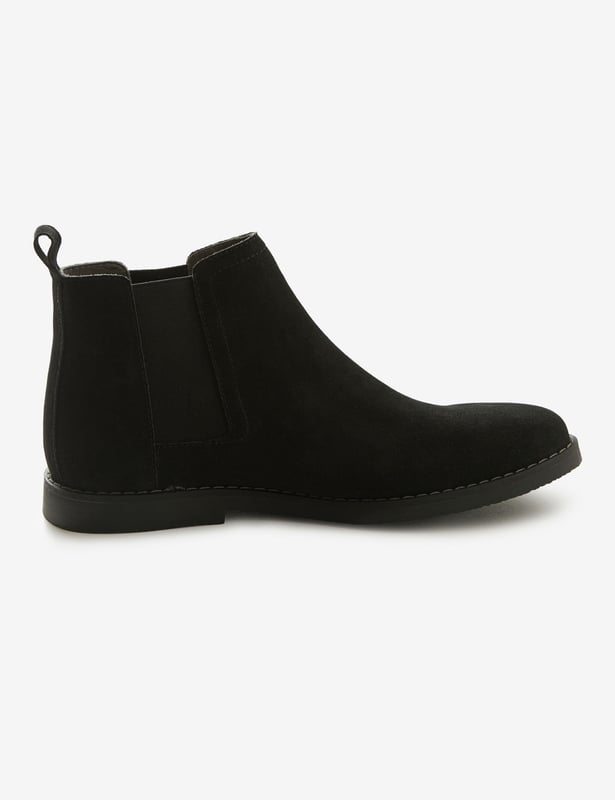 Mens Rivers Suede Chelsea Boot Black