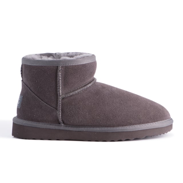 Aus Wooli "Bondi" Australia Short Sheepskin Ankle Boot, Grey