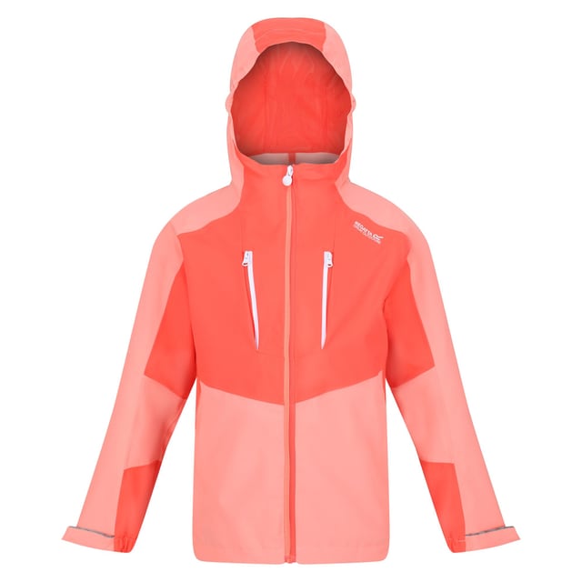 Regatta Childrens/Kids Highton III Waterproof Jacket (Fusion Coral/Neon ...