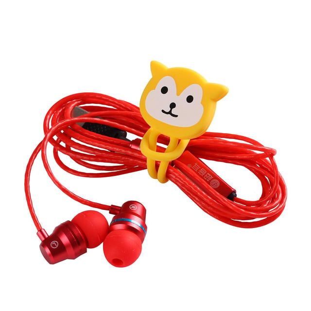 Aquarius Cartoon Cord Cable Organiser, Monkey, Yellow