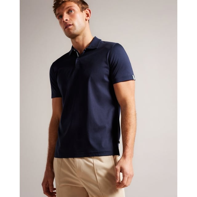 Men's Ted Baker Zeiter Slim Soft Touch Polo in Navy