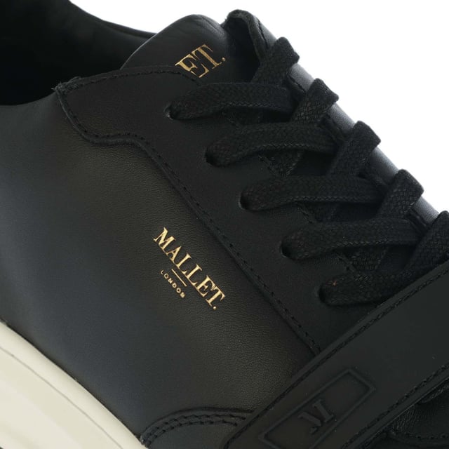 Men's Mallet Hoxton Wing Trainers in Black Gold