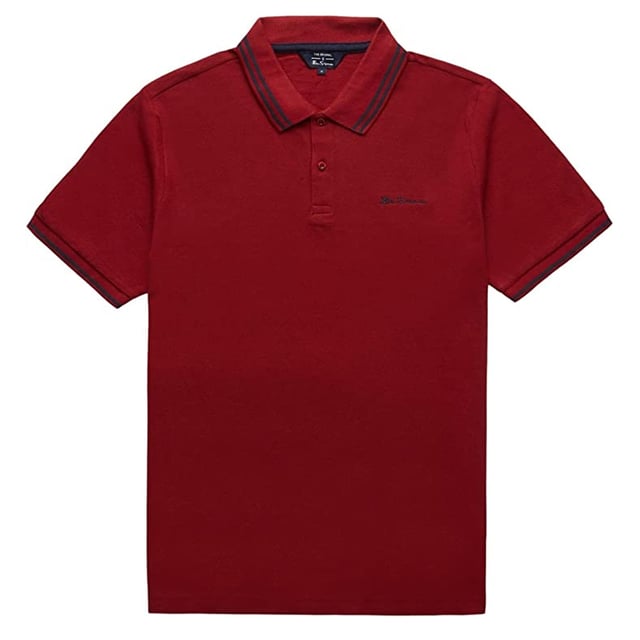 Ben Sherman Twin Tipped Mens Red Polo Shirt