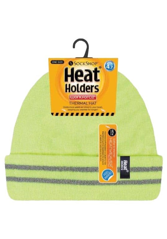 Mens hi vis reflective high visibility hat in orange and yellow