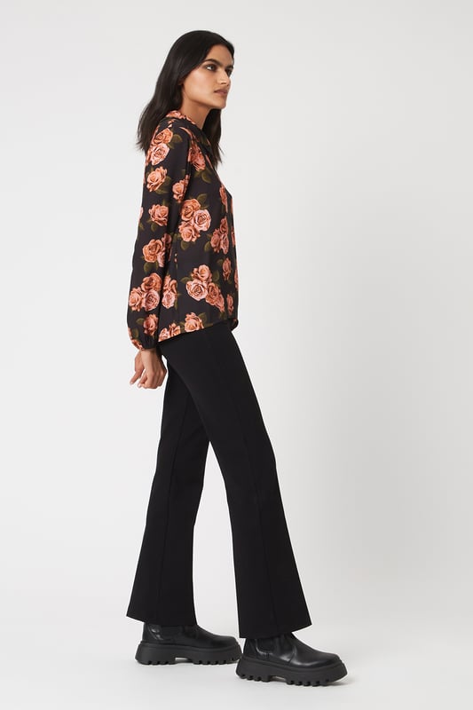Rose Print Detail Blouse