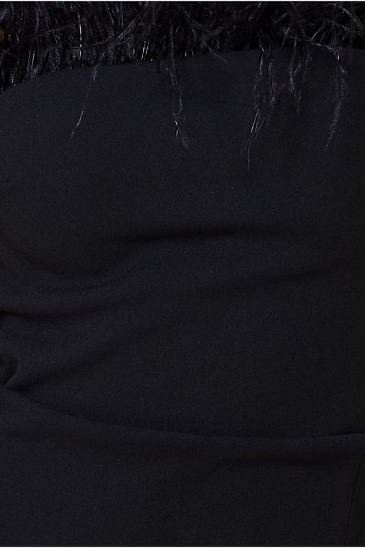 Feather Boobtube Midi Dress
