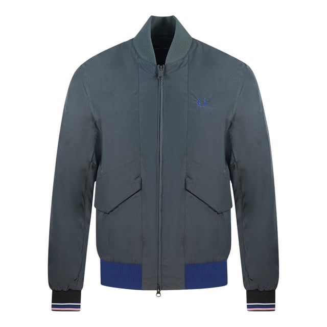 Fred Perry Quilted Grey Bomber Jacket