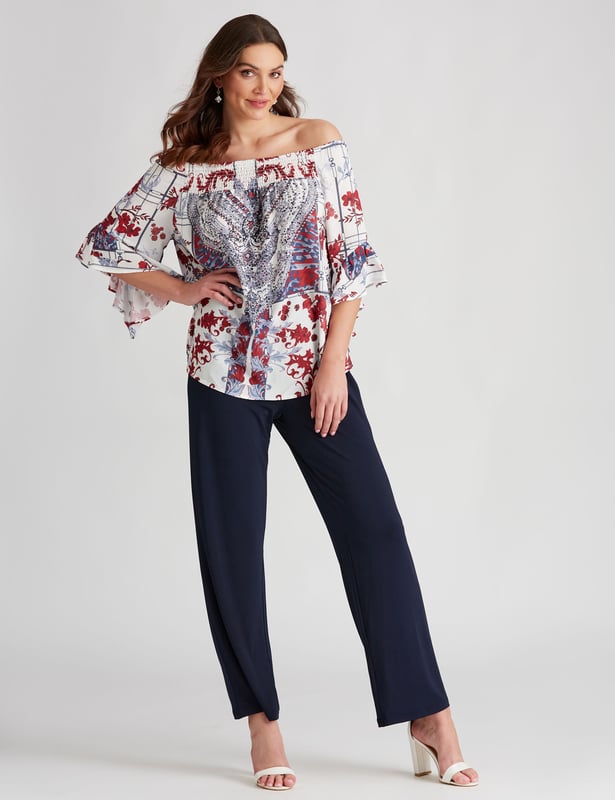 Womens Liz Jordan Embellished Kaftan Top