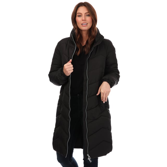 Women's Vero Moda Liga Long Padded Coat in Black