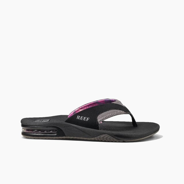 Reef Fanning Flip-Flop Black/Grey