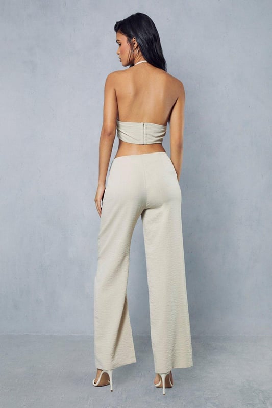 Linen Look Twist Bralet & Trouser Co-ord