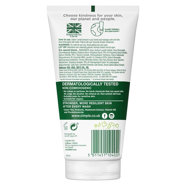 Simple Regeneration Age Resisting - Face Wash, 3pk, 150ml