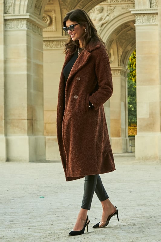 Chocolate Brown Super Cosy Longline Borg Coat