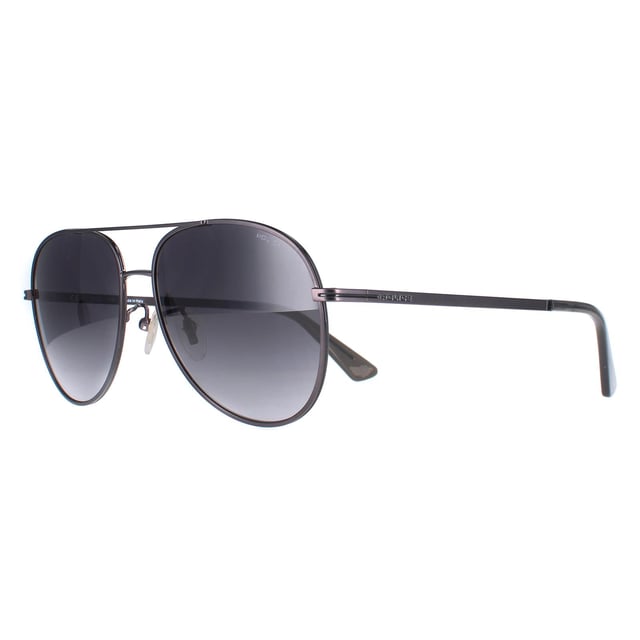 Police Aviator Mens Matte Gunmetal Smoke Grey Gradient SPL777C Chief 1
