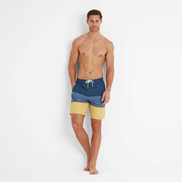 Bendon Mens Shorts - Inky Blue/Blue Dolphin/Sunflower