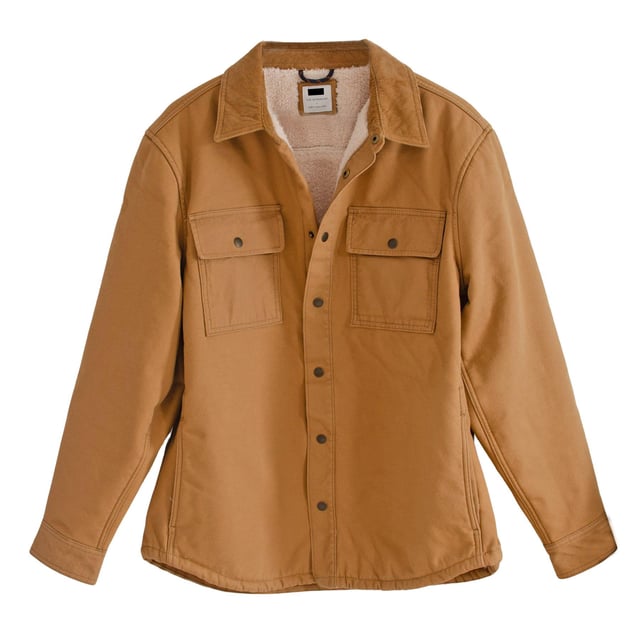 Mens Canvas Borg Lined Shacket