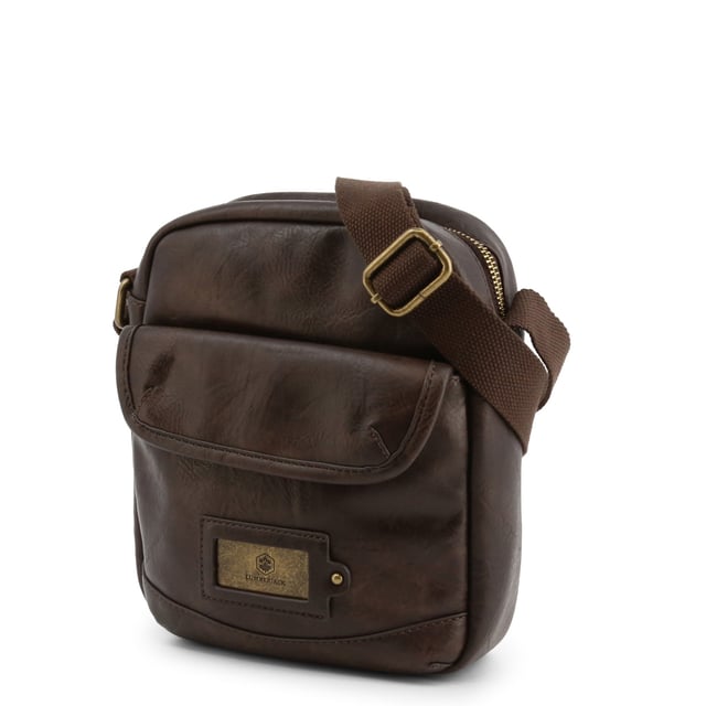 Lumberjack Men's Adjustable Shoulder Strap Across-body Bag in Brown
