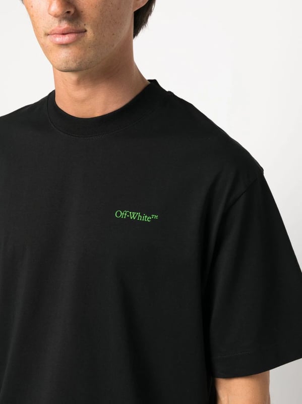 Off-White Moon Arrow bedrucktes T-Shirt in Schwarz