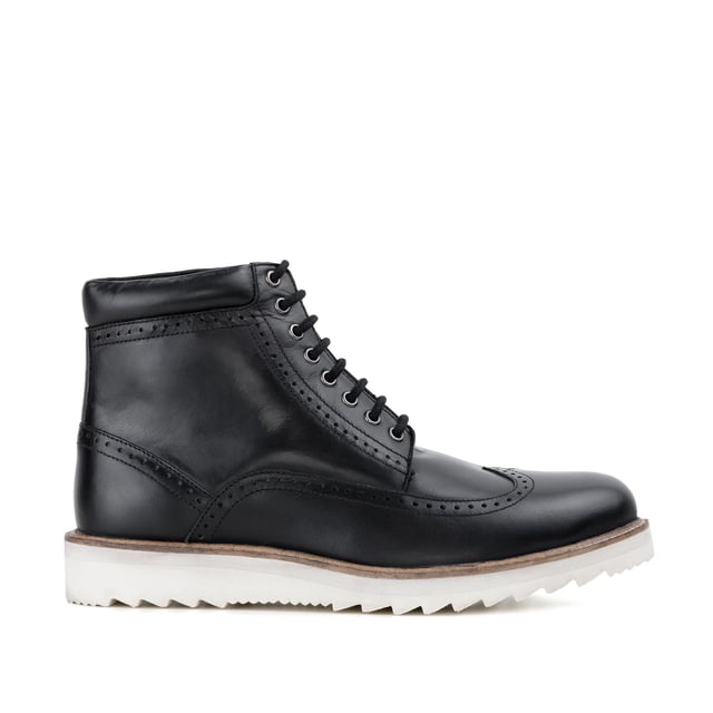 Redfoot Mens Redfoot Gareth Black Wedge Boot