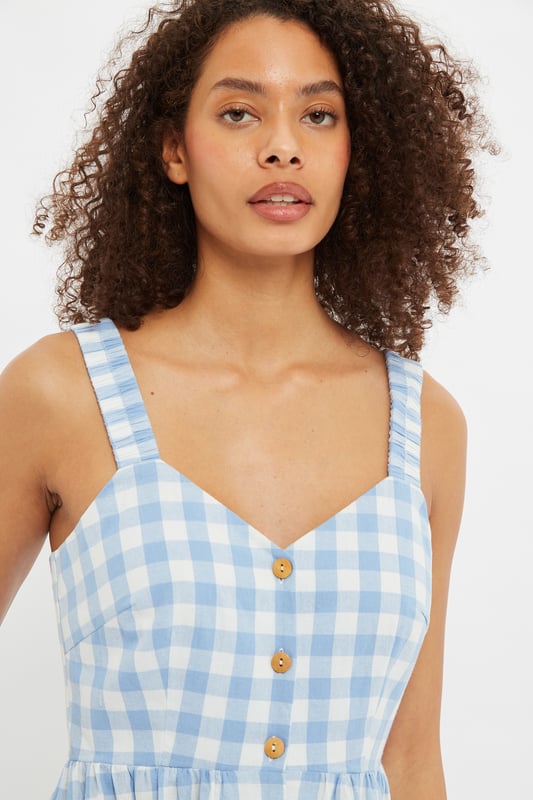 Clover Picnic Check Midi Sundress