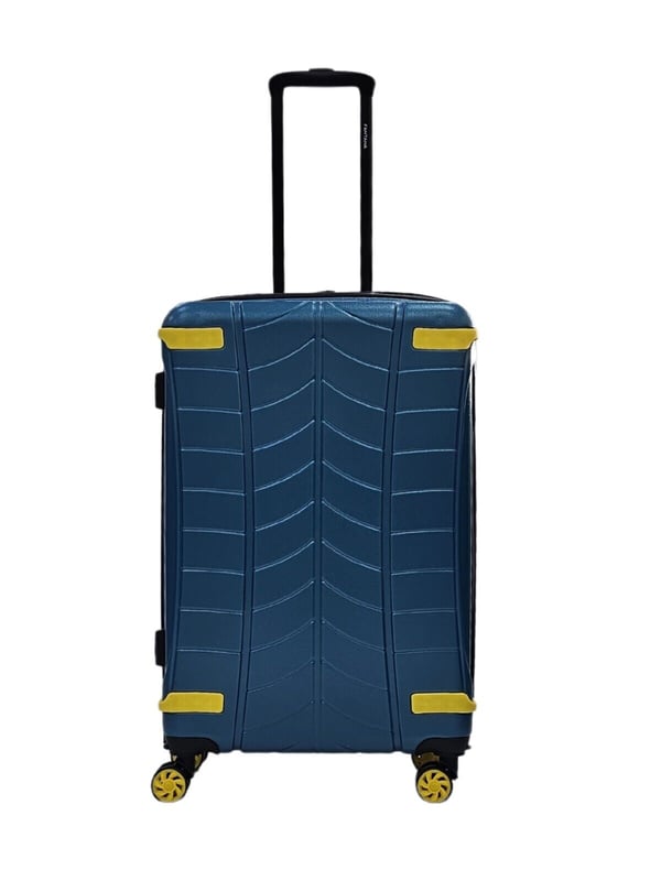 Hard Shell Blue Cabin Suitcase 4 Wheel Luggage Travel Bag