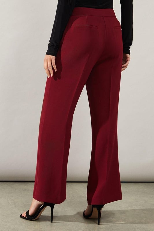 Petite Military Button Tab Kickflare Trouser