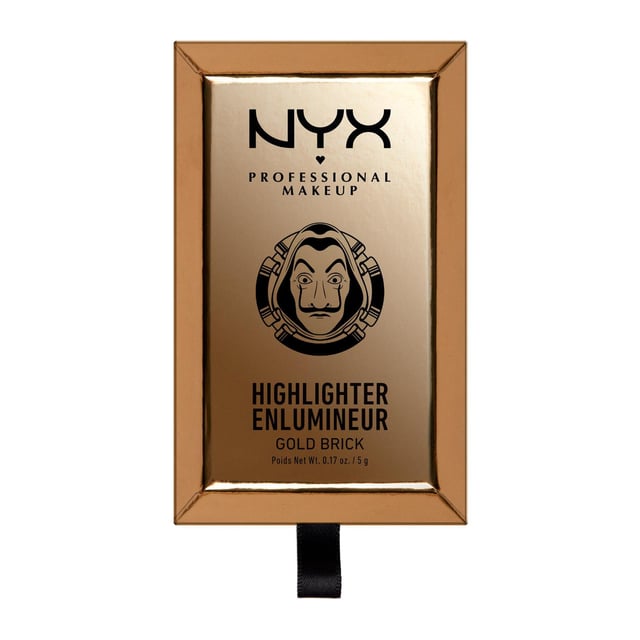 NYX Money Heist Limited Edition Gold Bar Powder Highlighter, Gold Brick