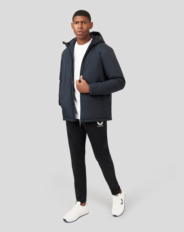 Mens Castore Stock Waist Length Bench Jacket in Black