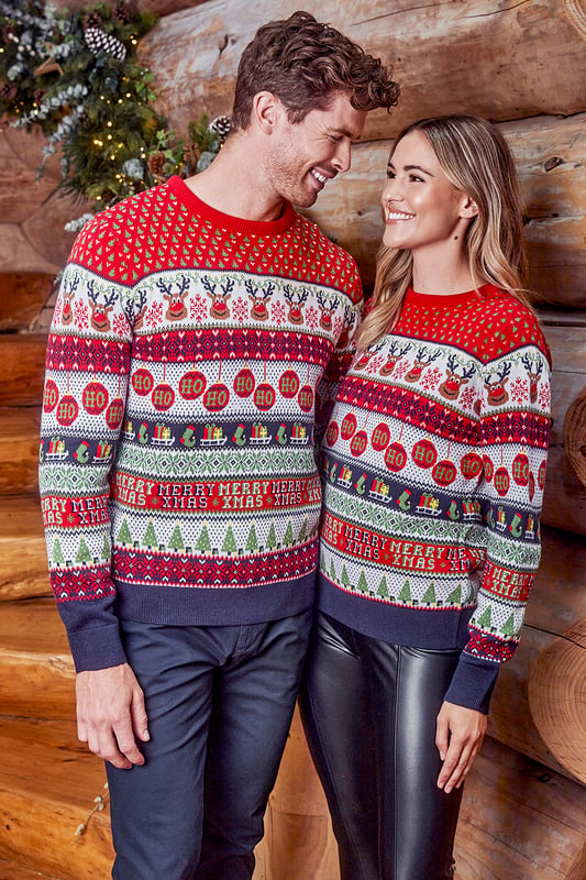 Red Curve 'Reindeer' Christmas Jumper