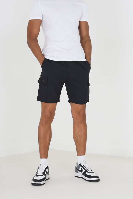 Black Cargo Shorts