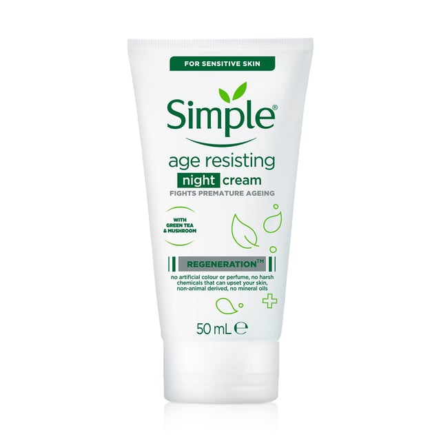 Simple Night Cream Age Resisting Fights Premature ageing 50ml, 3 Pack