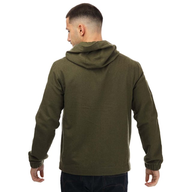 Men's Pretty Green Sweeney Wool Blend Hooded Pullover in Khaki