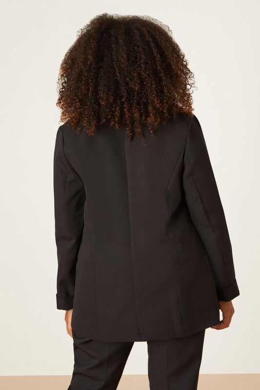 Curve Black Turn Back Cuff Blazer