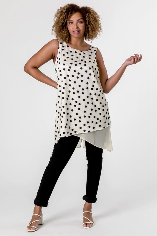 Curve Polka Dot Vest Top