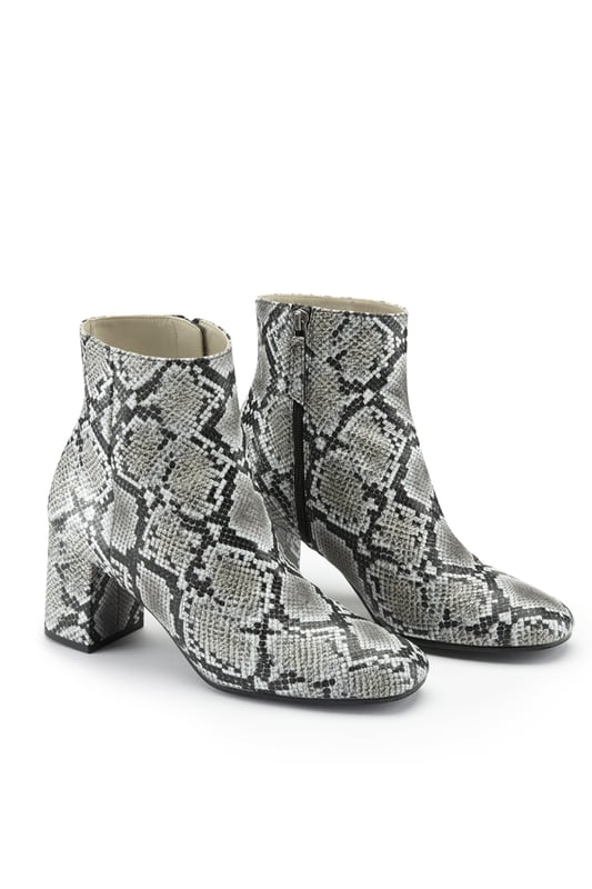 Anna Snake Leather Ankle Boot