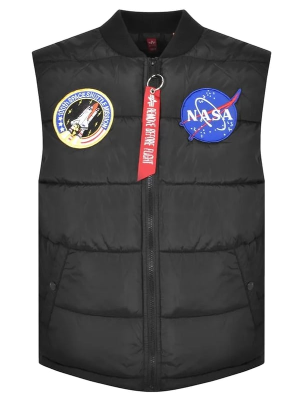 Alpha Industries Puffer Vest NASA Black