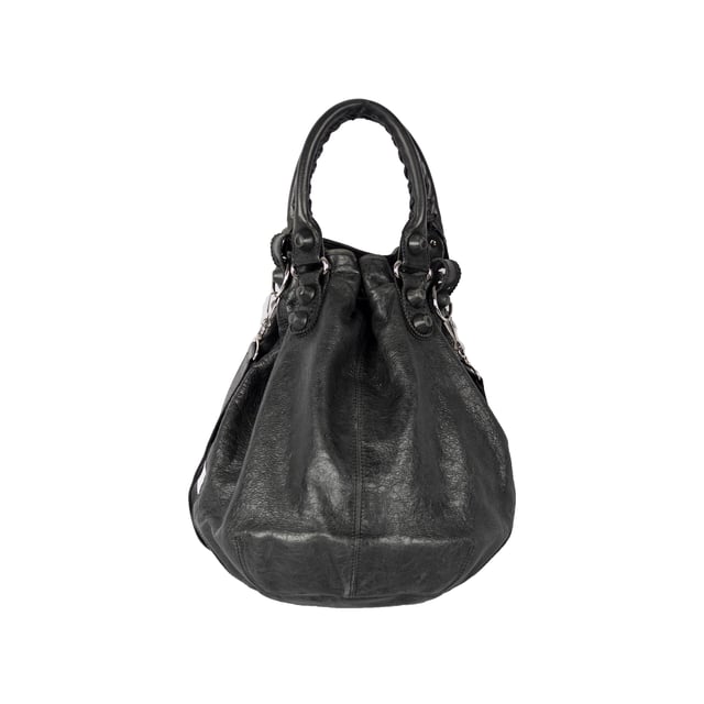 Balenciaga Brogue Pompon Hobo Bag